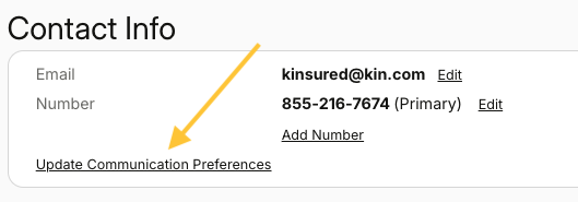 How do I change my communication preferences?